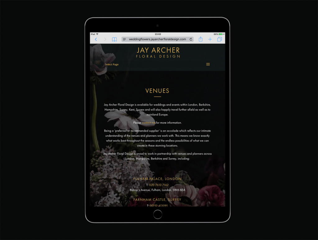 Jay Archer Floral Design - Raygun design